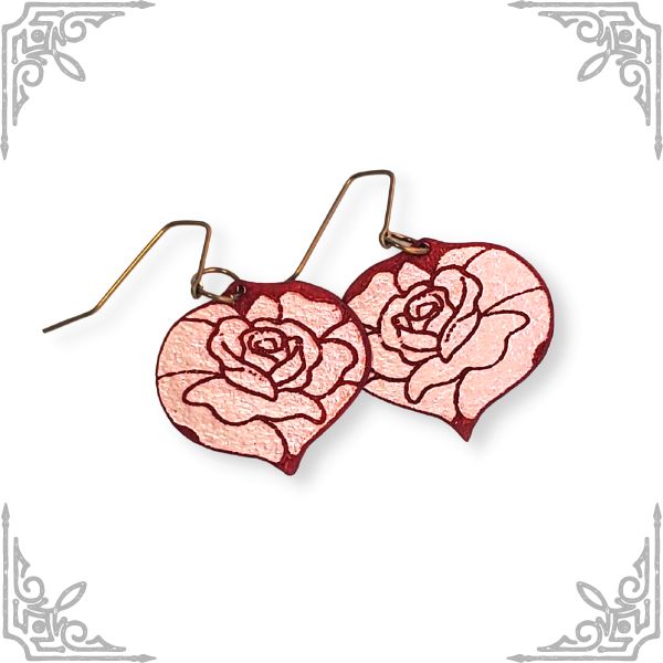 Rose heart- 3 Color choices – Rawhide Studio Jewelry