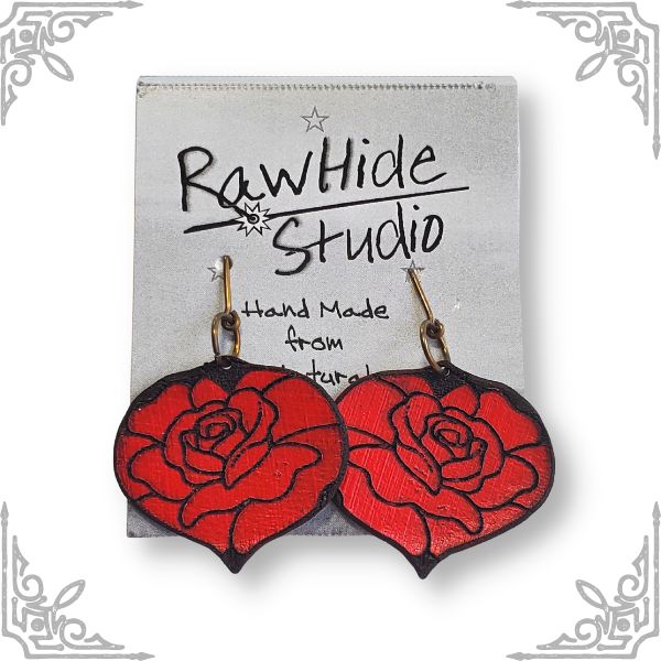 Rose heart- 3 Color choices – Rawhide Studio Jewelry