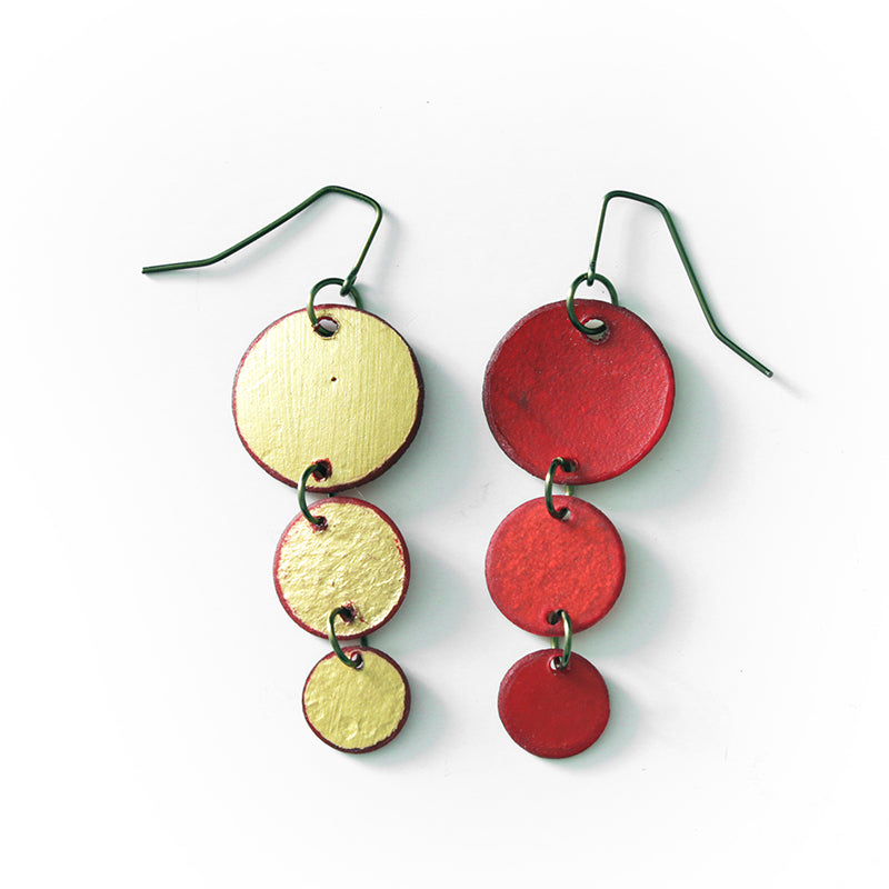 Round Up Earrings - Jewel Toned – Rawhide Studio Jewelry