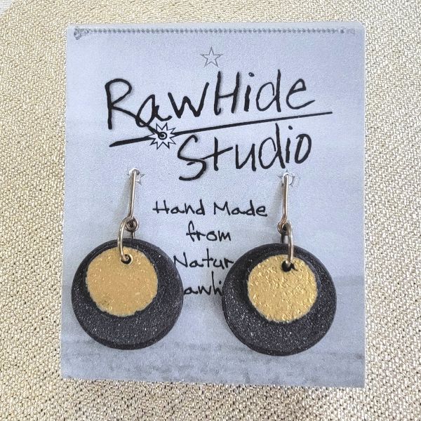 Black/Gold Wagon Wheels – Rawhide Studio Jewelry